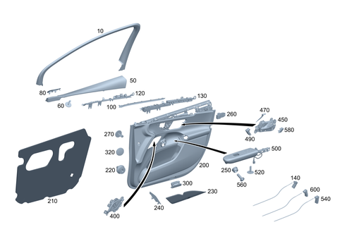 Front Door Trim for 2024 Mercedes-Benz EQE 350 SUV | Mercedes-Benz USA ...
