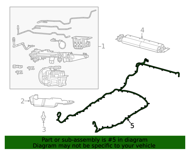 2019-2024 Ram 1500 Air Suspension Compressor Line 68306954AF | Mopar ...