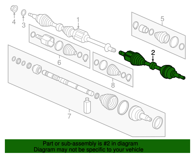 2012-2017 Hyundai Azera Axle Assembly 49500-3V510 | OEM Parts Online