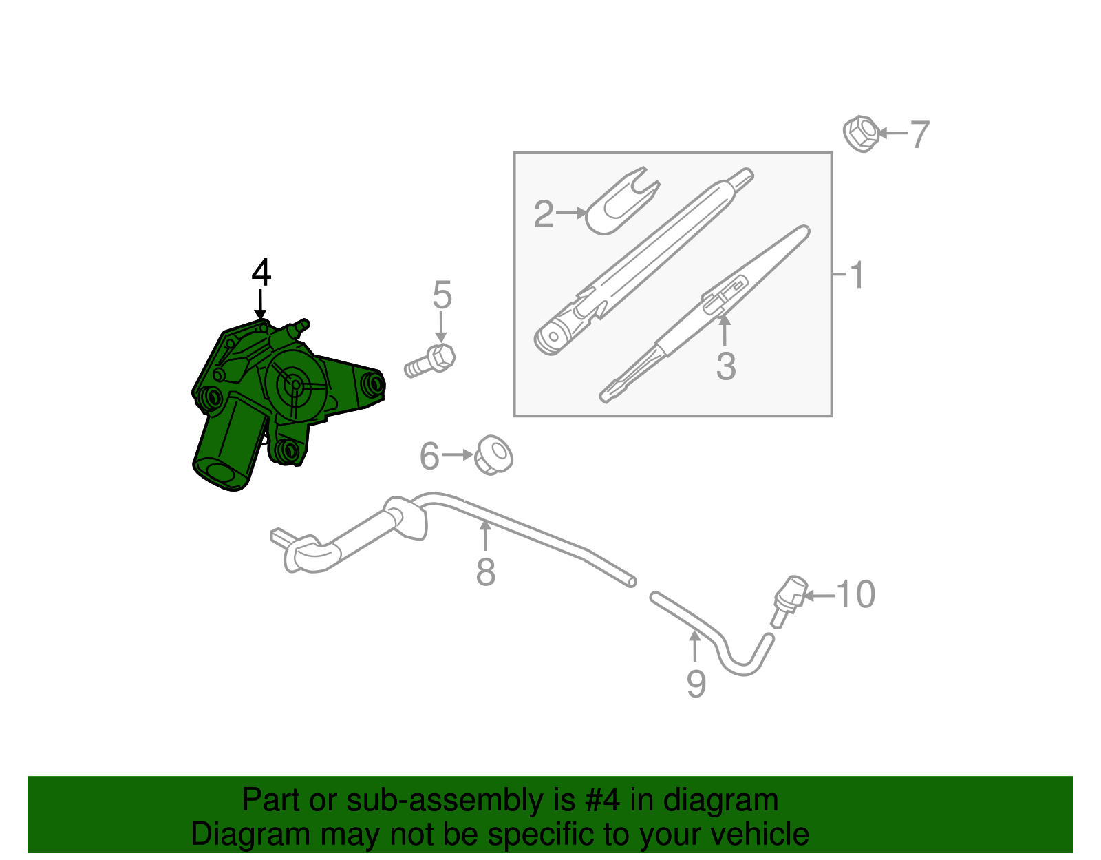 2011-2017 Nissan Juke Wiper Motor 28710-1KA0A | Nissan Parts Central