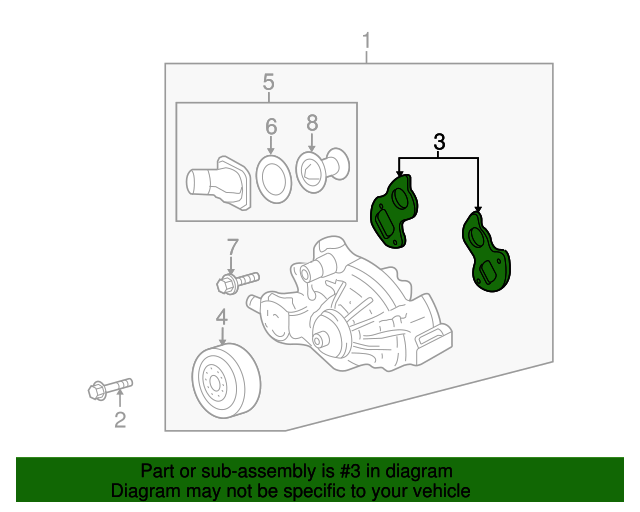 1999-2020 GM Water Pump Gasket 12630223 | GM Parts Center