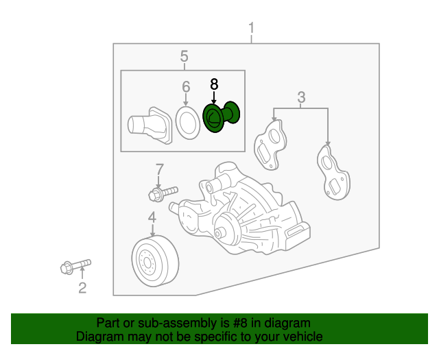 2007-2024 GM 187 Degrees Engine Coolant Thermostat with Seal 89018168 ...