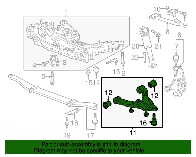 23490422 - Front Passenger Side Lower Control Arm 2014-2019 Chevrolet ...