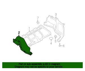 1Y0-825-250-G - Radiator Support Splash Shield 2003-2005 Volkswagen ...
