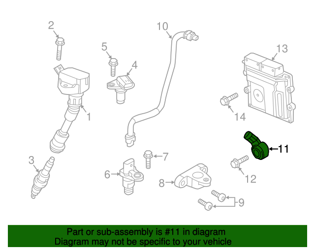 31441011 - Ignition Knock (Detonation) Sensor 2004-2022 Volvo ...