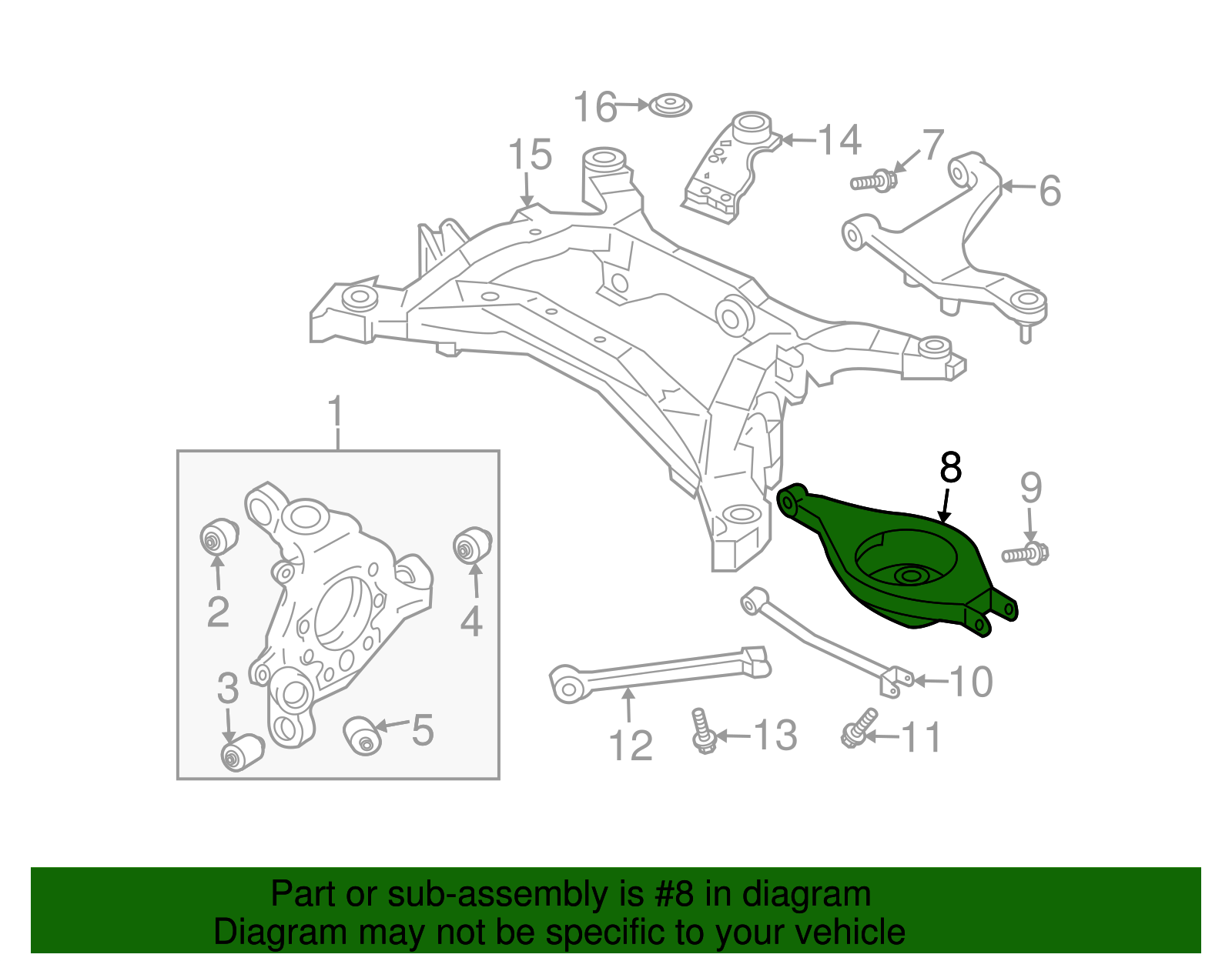 2003-2009 Nissan 350Z Lower Control Arm 551B0-AL500 | Nissan Parts Central