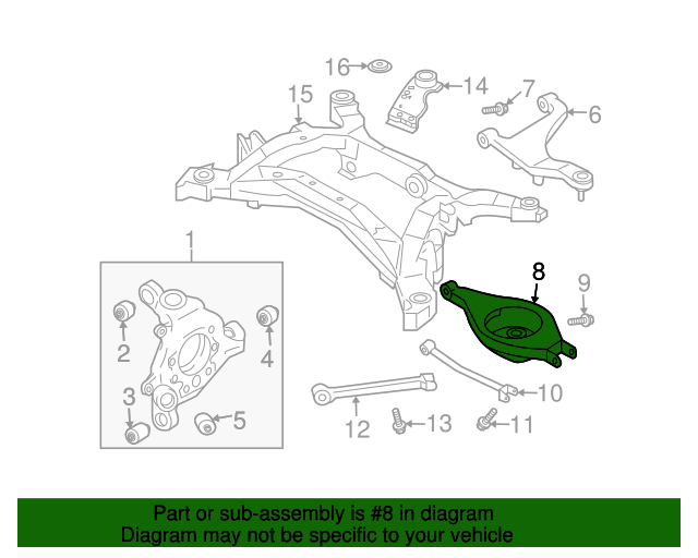2003-2009 Nissan 350Z Lower Control Arm 551B0-AL500 | Nissan Parts Plus
