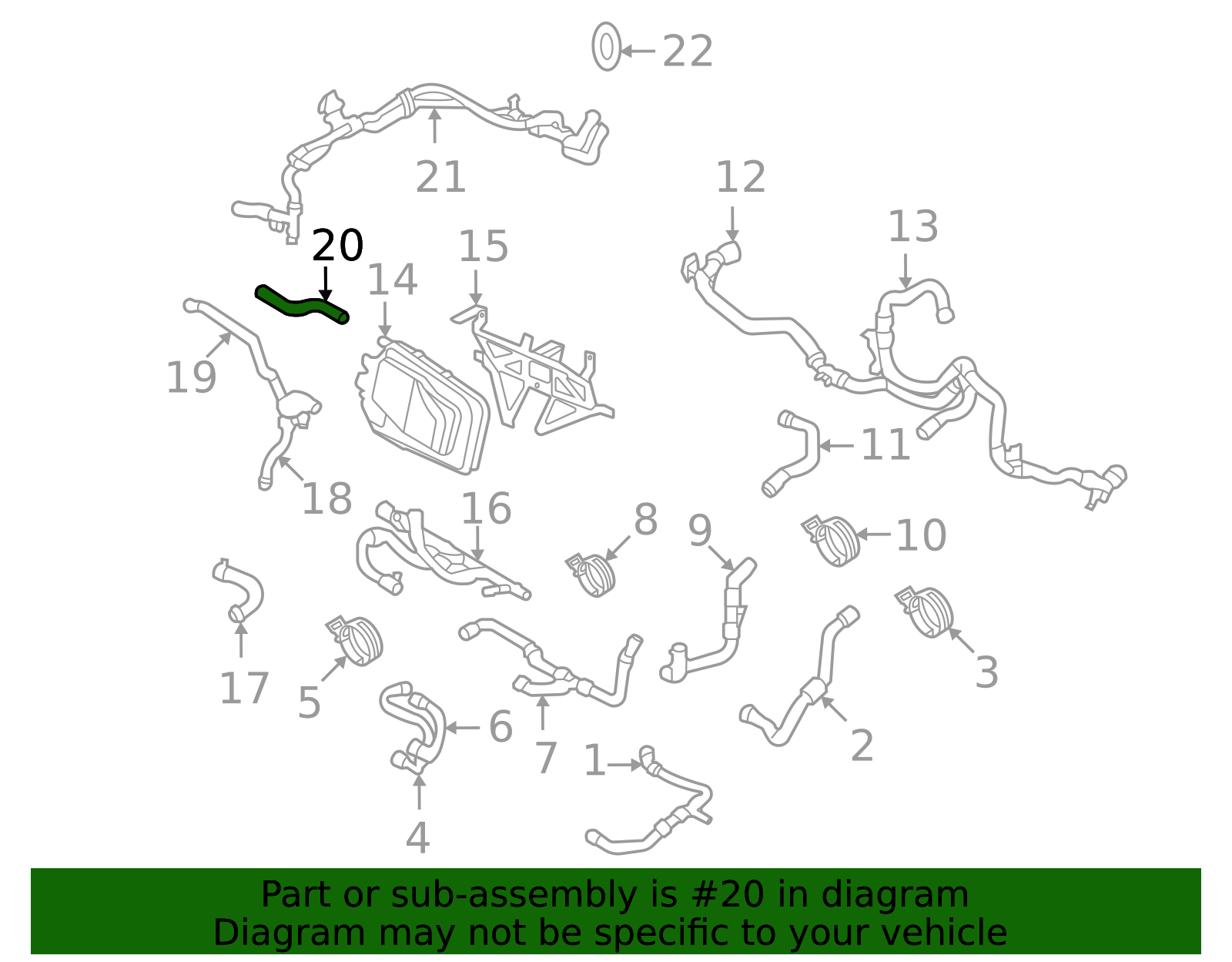 2020-2024 Porsche Taycan Water Hose 9J1-815-561 | Sunset Porsche Parts