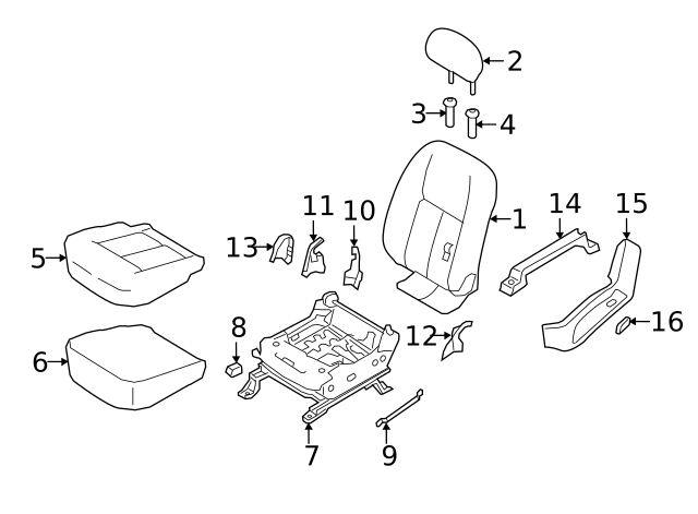 87650-9FT0A - Seat Back Assembly 2018-2019 Nissan | AutoNationParts.com