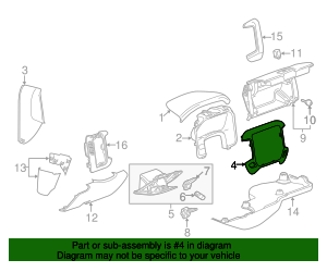2014-2020 GM Center Bezel 23136581 | QuirkParts