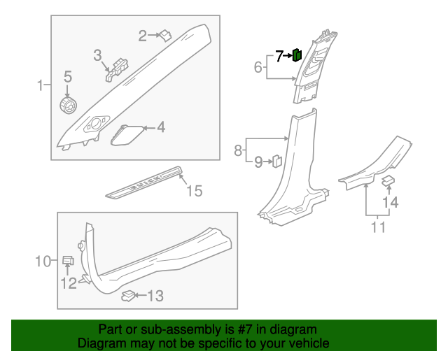 Lower Center Pillar Trim Retainer - GM (11547026) | GMPartsNow
