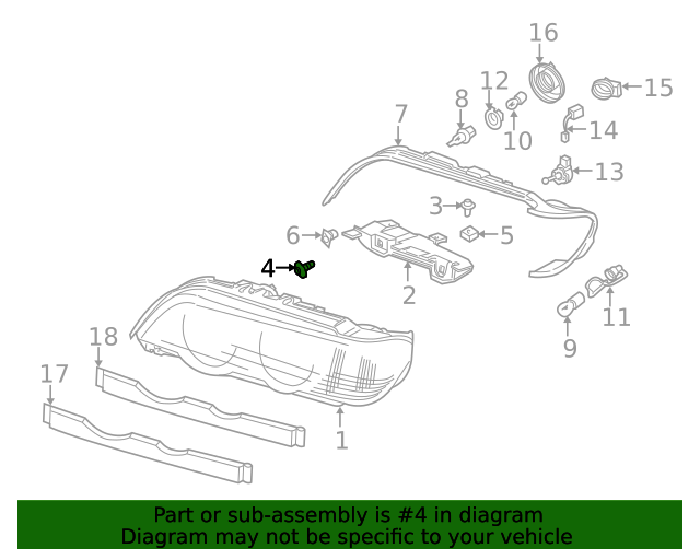 1997-2006 BMW Headlamp Assembly Bolt 63-12-6-975-083 | BMWPartsDirect.com