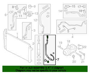 2007-2015 Ford AC Hose CT4Z-19972-E | TascaParts.com