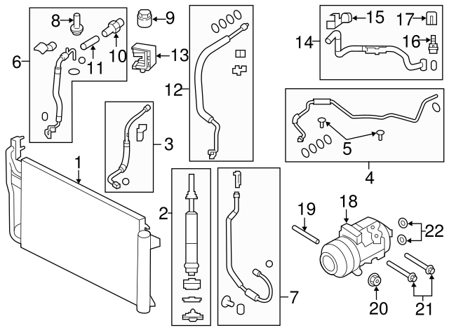 Genuine OEM Ford Part - Compressor O-Ring 7T4Z-19E889-C | Genuine OEM ...