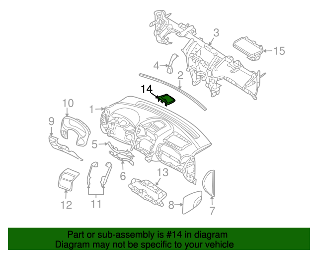 84720-4D050-VA - Speaker Cover 2007-2008 Hyundai Entourage ...
