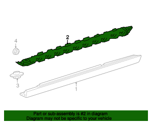 253-698-01-27 - Rocker Panel Molding Reinforcement 2016-2023 Mercedes ...