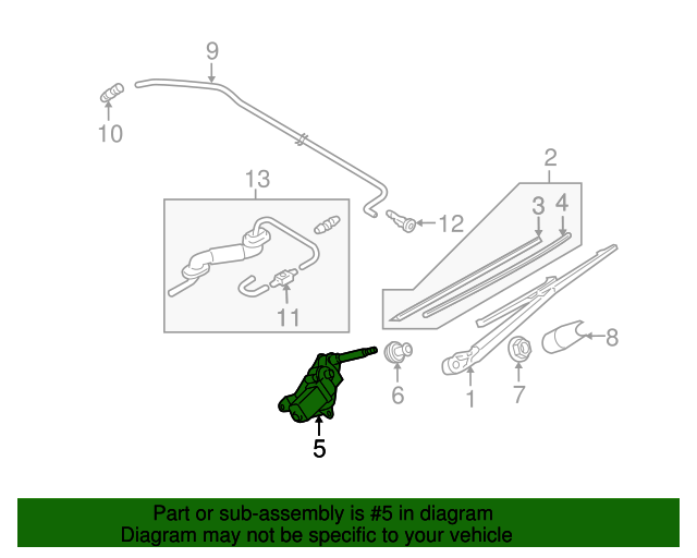 C235-67-450 - Rear Motor 2006-2010 Mazda 5 | AutoNationParts.com