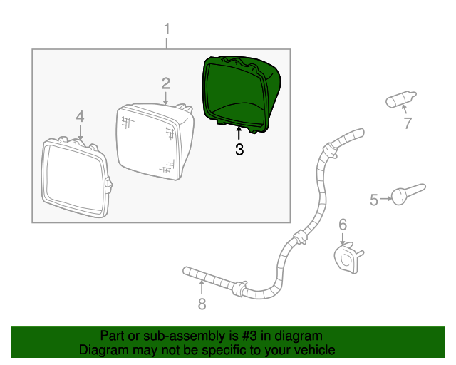 5968095 - Black Headlamp Mount Ring 1984-2017 GM | AutoNation Parts