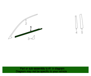 75710-30500 - Door Belt Molding 2013-2020 Lexus | AutoNationParts.com