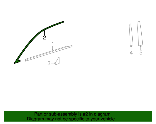 2013-2020 Lexus Door Reveal Molding 75072-30110 | AutoNationParts.com