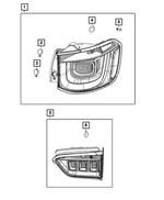 2019-2024 Jeep Compass Tail Lamp, Left 68417081AD | Mopar eStore