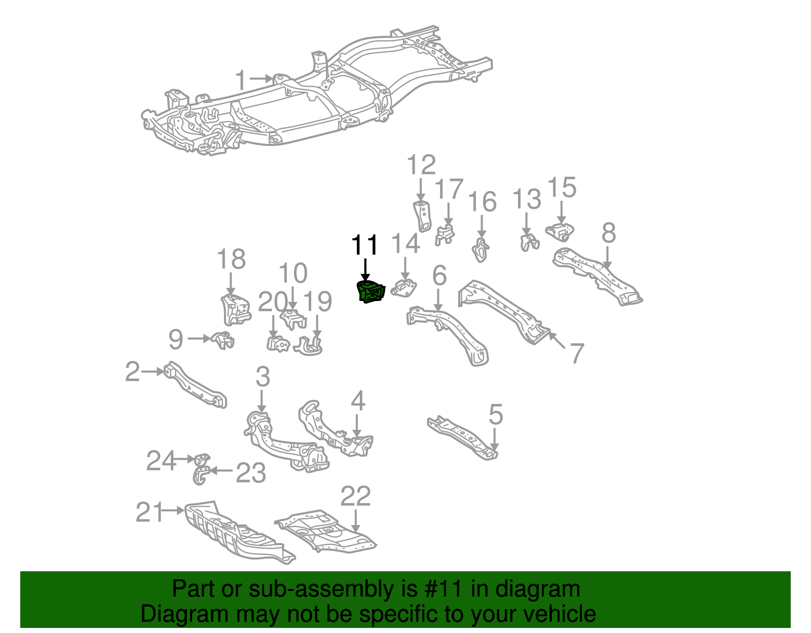 1995-2004 Toyota Tacoma Truck Cab Bracket (Left, Right) 51705-35110 ...