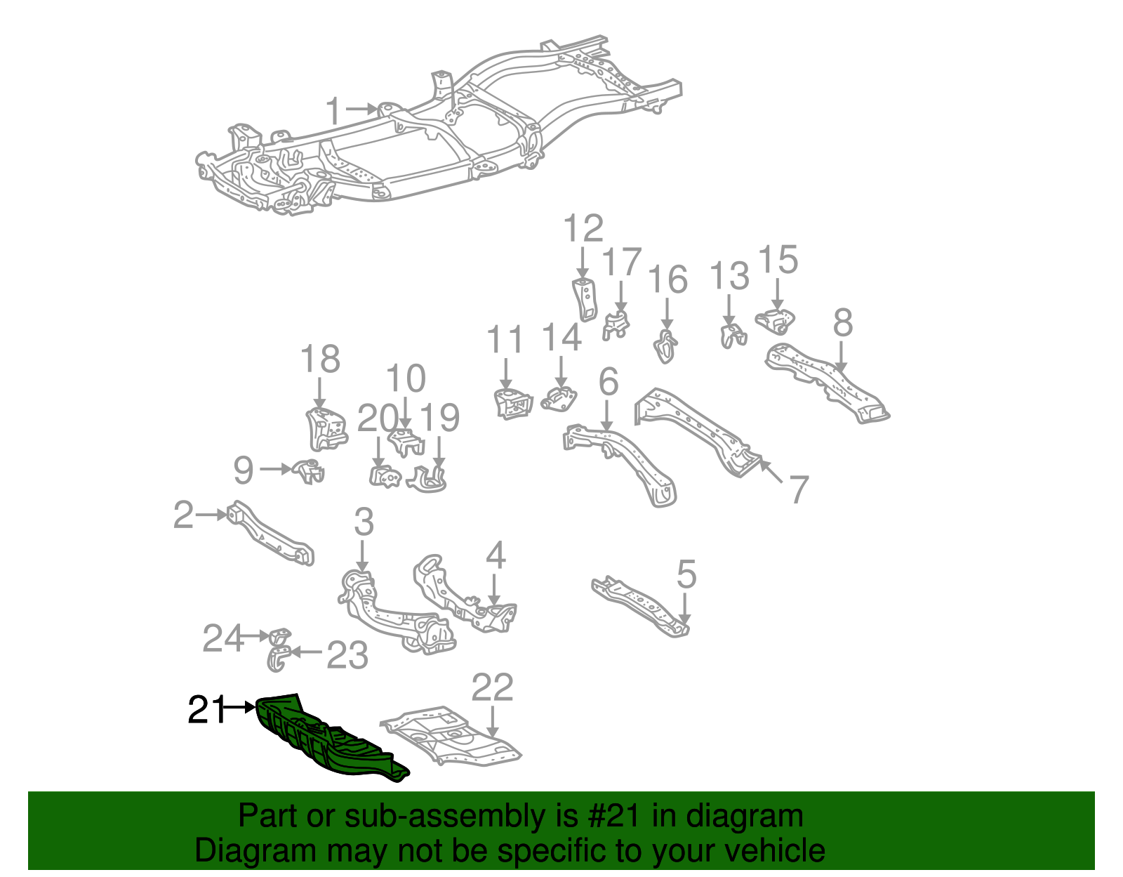 1995-2004 Toyota 4Runner Tacoma Front Radiator Support Splash Shield ...
