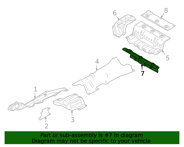 51487340226 - 2016-2022 BMW Rear Shield (51-48-7-340-226) | BMW of ...