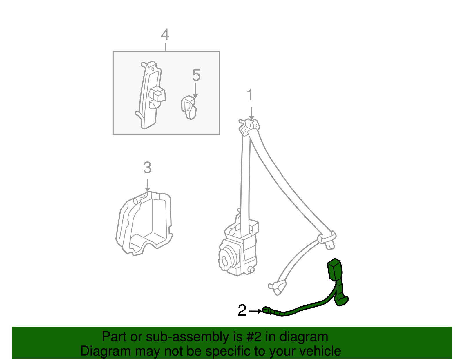 04816-SDA-A72ZC - 2003-2007 Honda Accord - Buckle Set L Front Seat Belt ...