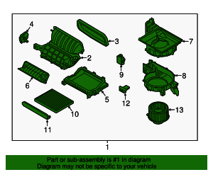 2013-2019 Hyundai Blower Assembly 97100-B8000 | OEPartsQuick