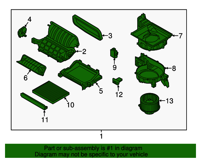 2013-2019 Hyundai Blower Assembly 97100-B8000 | OEPartsQuick