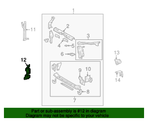 Genuine Toyota Air Deflector part# 53294-02120 for 2011-2013 Toyota ...