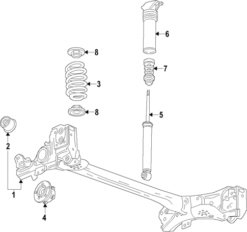 Rear Suspension for 2023 Chevrolet Bolt EUV | GMPartsDirect.com