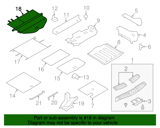 84982-1AA4B - Cargo Area Cover - 2009-2014 Nissan Murano | Conicelli ...