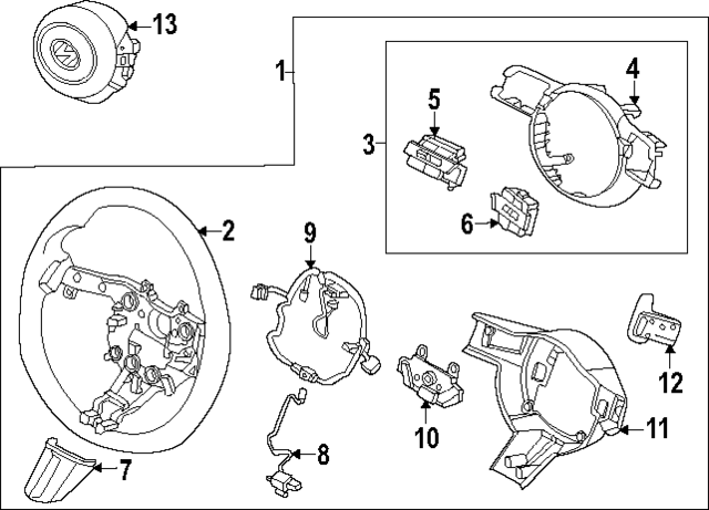 2024 Hyundai Sonata Strg Wheel Assembly 56100-L1FE0-YTH | QuirkParts