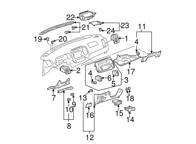 OEM 2002-2020 Toyota Console Trim Panel Clip Part # 90467-10201 ...