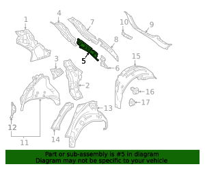 2019-2024 Toyota Body D-Pillar Reinforcement 61736-12470 | Toyota Parts ...