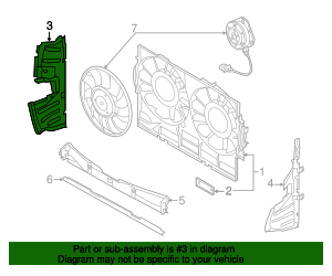 4H0-121-284-L - Air Baffle 2015-2018 Audi S8 | Audi OEM Parts