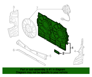 4H0-121-207-C - Engine Cooling Fan Shroud 2011-2018 Audi ...