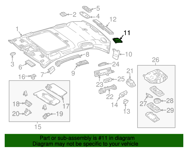 213-692-87-00 - Roof Insulator 2017-2020 Mercedes-Benz | Mercedes-Benz ...