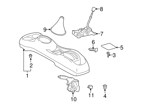 Center Console for 2006 Scion xA | Toyota Parts Center