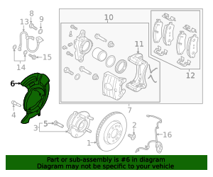 51755-AA000 - Brake Dust Shield 2021-2023 Hyundai Elantra ...