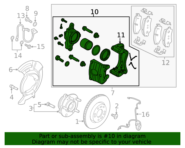 Genuine Caliper for 2021-2024 Hyundai Elantra | Part# 58180-AAA00 ...