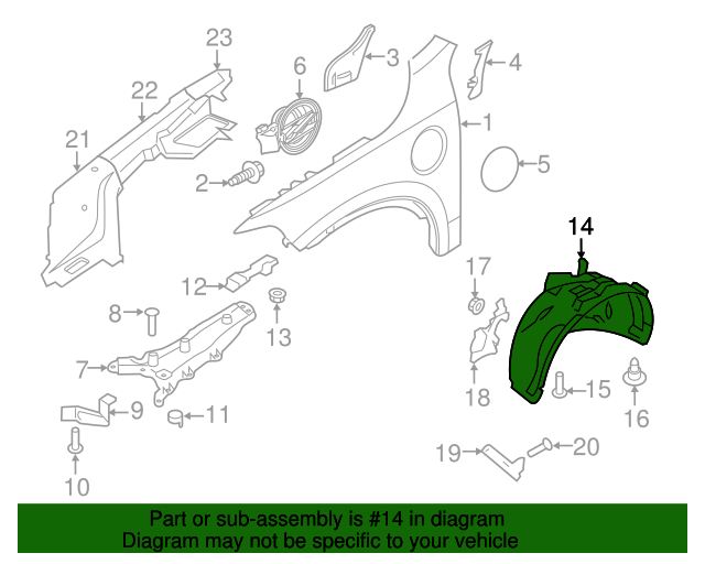 2016-2024 Volvo XC90 Fender Liner 31457218 | OEM Parts Online