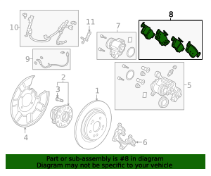 2019-2024 Acura RDX Pad Set Rear 43022-TJB-A04 | OEMAcuraPart