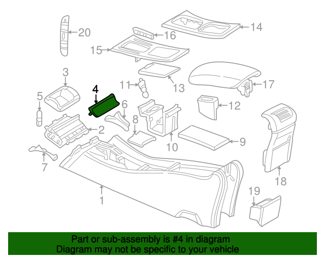 2001-2007 Mercedes-Benz Cover 203-680-29-39 | Mercedes-Benz Parts