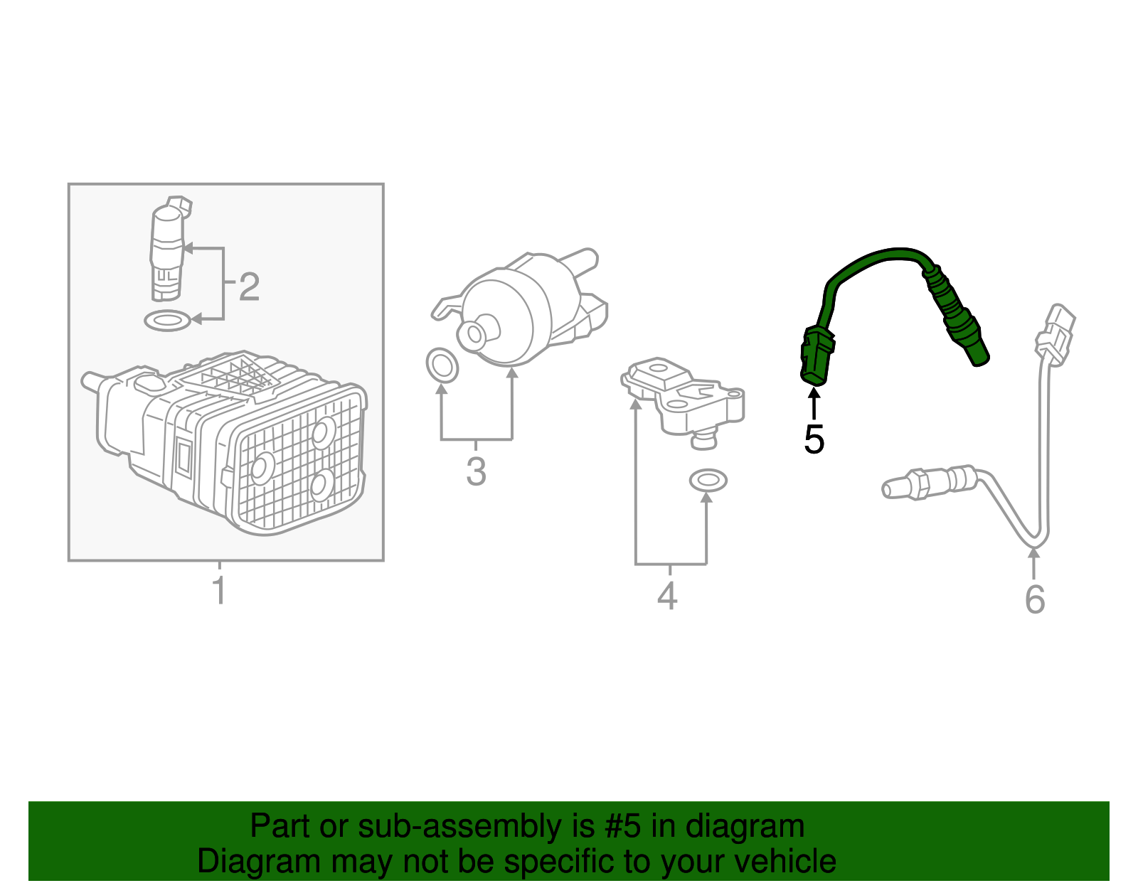 2014-2024 GM Heated Oxygen Sensor 12655677 GM | GMPartsDirect.com