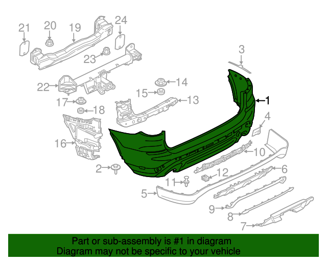 51127488222 - 2018-2021 BMW X3 Bumper Cover (51-12-7-488-222) | BMW of ...