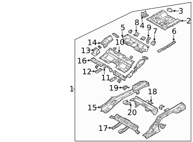65710-BY500 - Rear Rail 2024 Hyundai Elantra | AutoNation Parts