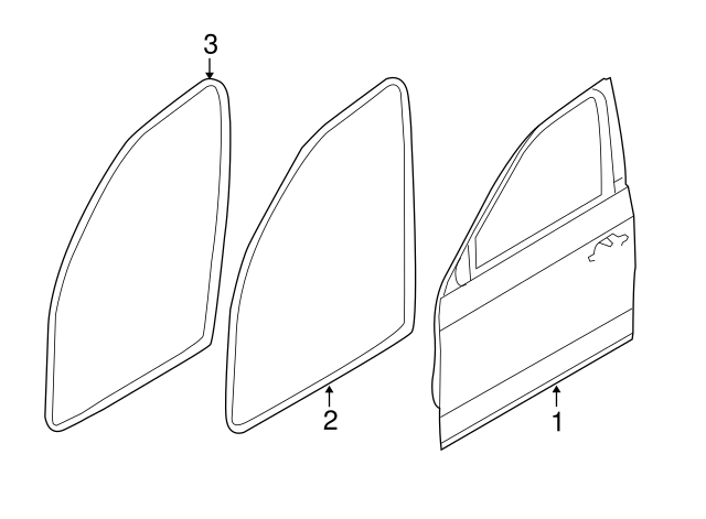 51337258329 - 2012-2019 BMW Surround Weather-Strip (51-33-7-258-329 ...